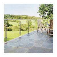 China Blue tinted glass balustrades faux balcony railing used glass balustrade for sale