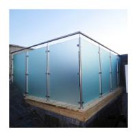 China Anti slip glass guardrail roof guardrail seamless glass railing for sale