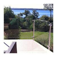 China Anti slip glass guardrail roof guardrail seamless glass railing for sale