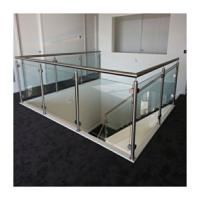 China Safety glass balustrades patio step railing backyard fence for sale