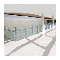 China Low iron glass guardrail patio windbreak fence ultra white glass clear railing for sale