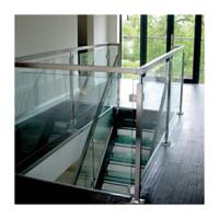 China Low iron glass guardrail patio windbreak fence ultra white glass clear railing for sale