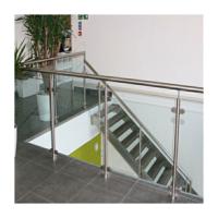 China CE EN 12150 glass guardrail apartment patio fence ultra white glass cable deck railing for sale