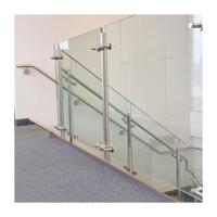 China CE EN 12150 glass guardrail apartment patio fence ultra white glass cable deck railing for sale