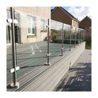 China EN12543 glass balusters black horizontal deck railing stainless steel and glass balcony railings for sale