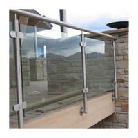 China EN12543 glass balusters black horizontal deck railing stainless steel and glass balcony railings for sale