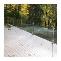 China EN12543 glass balusters black horizontal deck railing stainless steel and glass balcony railings for sale