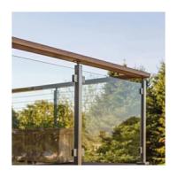 China EN12543 glass balusters black horizontal deck railing stainless steel and glass balcony railings for sale