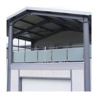 China Led designed glass guardrail outdoor balcony railing fencing perth for sale