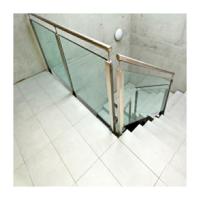 China Blue glass banister plastic patio fencing stainless steel cable railing for sale