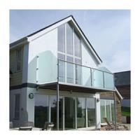China EN12543 glass fence stylish balcony railings button balustrade for sale