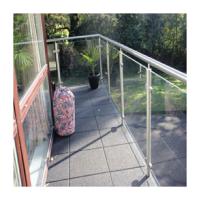 China EN12543 glass fence stylish balcony railings button balustrade for sale