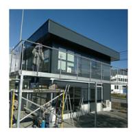 China Ultra white glass railing metal outdoor deck railings and steel staircase railing for sale