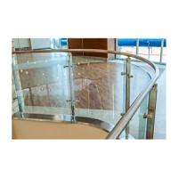 China Fence Post Clear Deck Railing Outdoor Patio Low Iron Glass Banister for sale