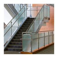 China PVB Laminated Glass Railing Exterior Patio Door Safety SS Balcony Railing for sale