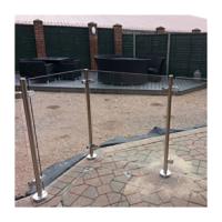 China Float Balustrade Glass Railing Exterior Stainless Fittings Fixing Channel for sale