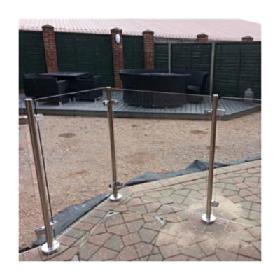 China Float Balustrade Glass Railing Exterior Stainless Fittings Fixing Channel for sale