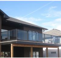 China Aluminum fence cost glass deck railing model aluminum u channel glass railing for sale