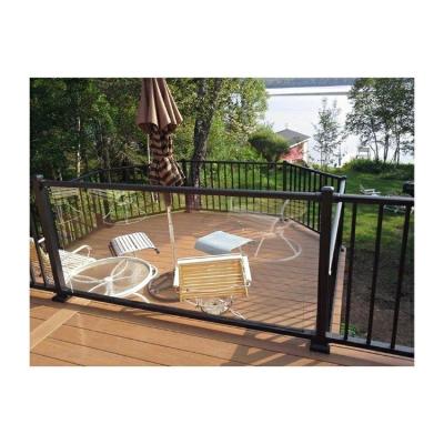 China Aluminum railing panels tinted glass railing style aluminum and glass deck railing for sale