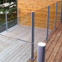 China Aluminum railing panels tinted glass railing style aluminum and glass deck railing for sale