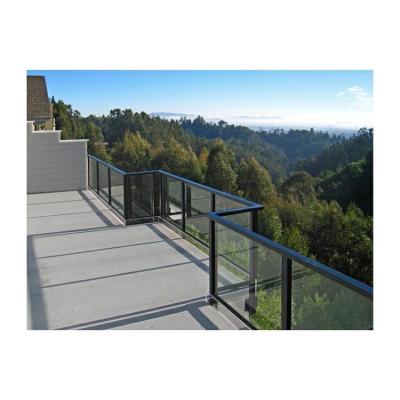 China Aluminum deck railing systems glass railing indoor model balcony aluminum u glass railing for sale