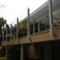 China Aluminum porch railing systems veranda glass railing supplier glass aluminium balcony railing for sale