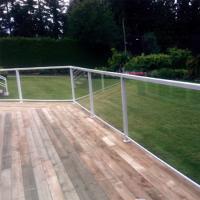 China Aluminum dock railing glass railing shop near me style aluminum deck railing with glass for sale