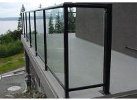 China Aluminum dock railing glass railing shop near me style aluminum deck railing with glass for sale