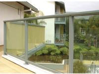 China Residential aluminum railings frameless glass railing style hotel led aluminum glass balcony railing for sale