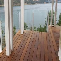 China Double picket aluminum fence cost of glass balustrade design aluminium railing with glass for sale