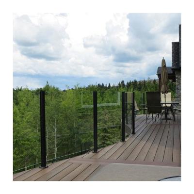 China Cheap aluminum fence steel and glass balustrades style u channel handrails aluminum glass railing for sale