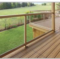 China Aluminum deck railing ideas glass balustrade near me model led glass railing aluminum u channel for sale
