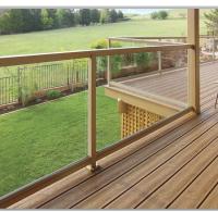 China Spear top aluminum fence glass handrails for decks style glass railing aluminum for sale