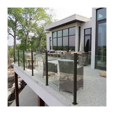 China Curved aluminum deck railing glass handrail system factory aluminum glass deck railing systems for sale
