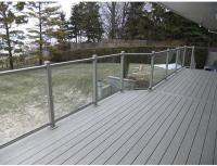 China Pre assembled aluminum deck railing topless glass factory glass and aluminum deck railing for sale