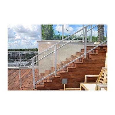 China Commercial aluminum fence exterior glass railing style aluminium railing glass for sale