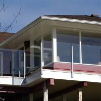 China Commercial aluminum fence exterior glass railing style aluminium railing glass for sale
