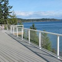 China Aluminum guardrail modern glass railing style glass and aluminium balustrades for sale