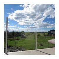 China Aluminum fence sections topless glass railing design led glass railing aluminum u channel for sale