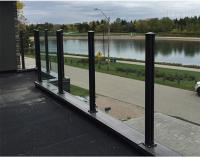 China Aluminum fence sections topless glass railing design led glass railing aluminum u channel for sale