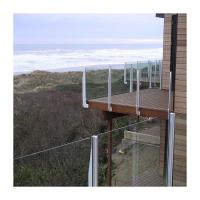 China Aluminum handrails for decks indoor glass balustrade model hotel led aluminum glass balcony railing for sale