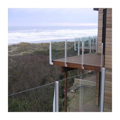 China Aluminum handrails for decks indoor glass balustrade model hotel led aluminum glass balcony railing for sale