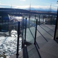 China Deck with aluminum railing glass deck fencing design glass aluminum railing for sale
