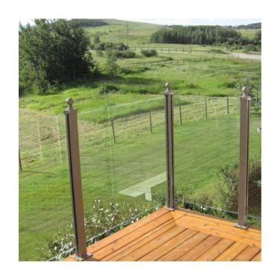 China Aluminum fence channel glass balustrade for decking near me style aluminium glass handrail for sale