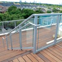 China Aluminum railing balusters glass terrace railing design aluminum base shoe glass railing design for sale