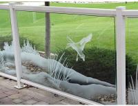 China Aluminum fence inserts tempered glass balcony design aluminum glass railing for sale