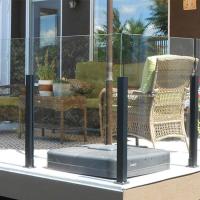 China Aluminum fence inserts tempered glass balcony design aluminum glass railing for sale