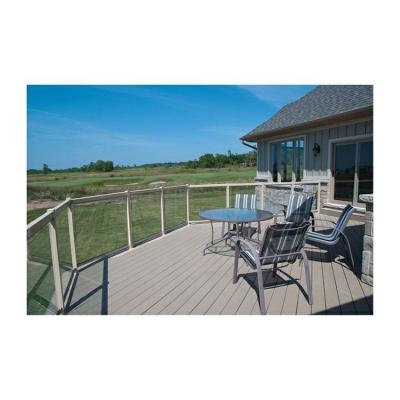 China Aluminum handrails for steps side mounted glass balustrade supplier glass and aluminum deck railing for sale