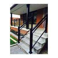 China Powder coated aluminum deck railing balcony steel railing with glass factory aluminium and glass railing for sale