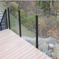 China Powder coated aluminum deck railing balcony steel railing with glass factory aluminium and glass railing for sale